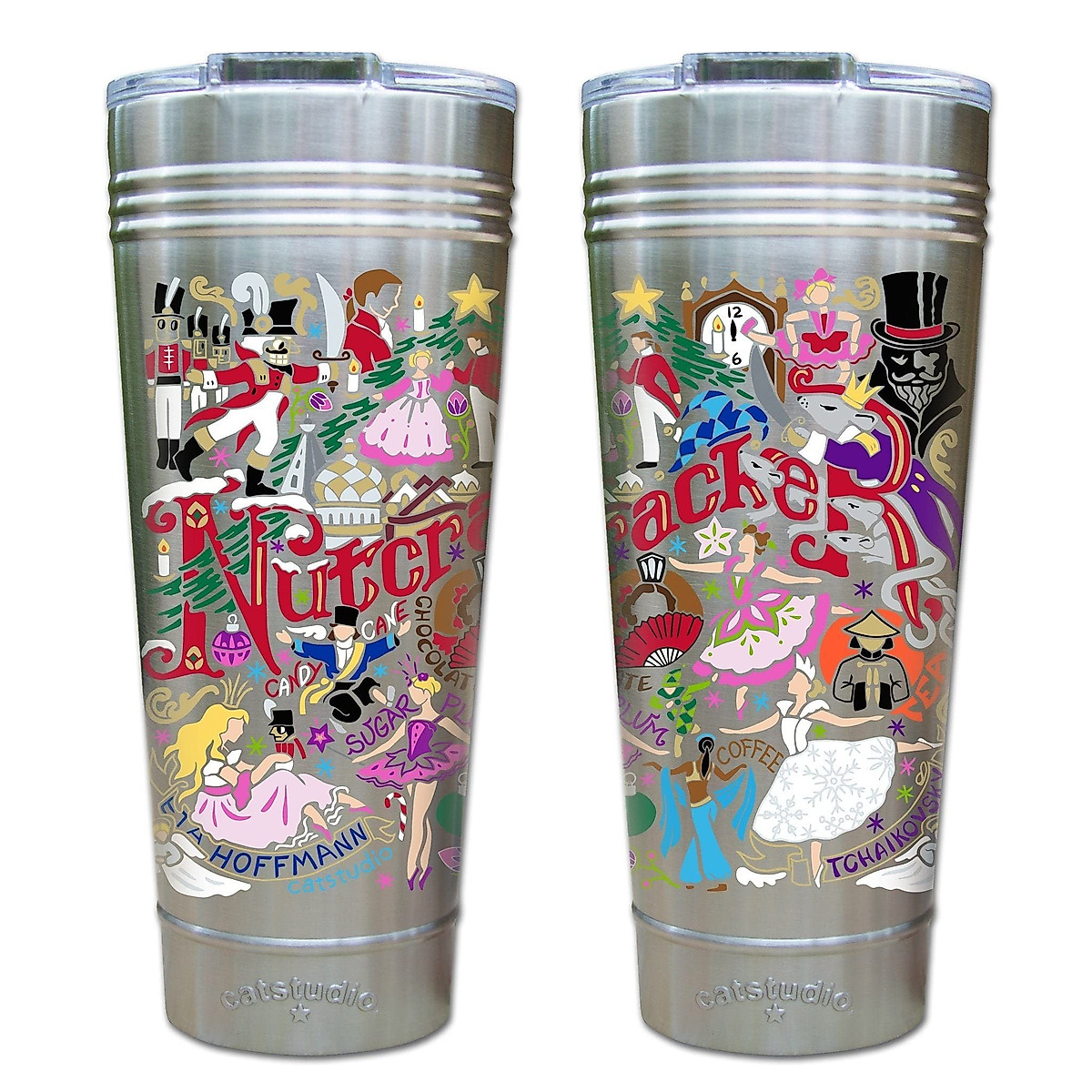 Catstudio Nutcracker Thermal Tumbler | Triple Wall Insulation With Non Slip Bottom | Great Holiday and Christmas Travel Cup for Water, Coffee, Tea, or Smoothies