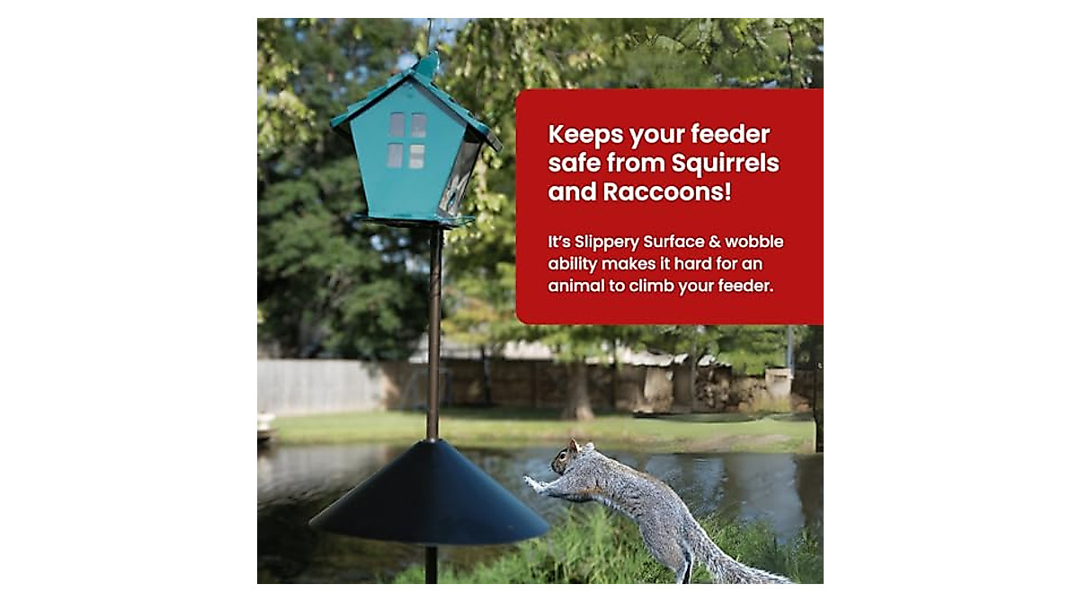 Predator Guard Squirrel Baffle - Protects Hanging Bird Feeders and ...