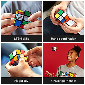 Rubik's Cube Mini, Original 2x2 Rubik's Cube, Puzzle Fidget Cube, Fidget Toy, Brain Teasers, Stocking Stuffers, Christmas Gifts for Teens, for Ages 8+