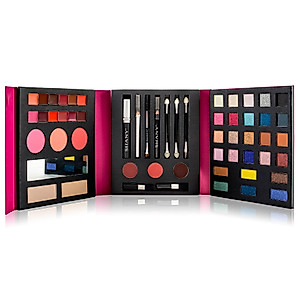 SHANY Beauty Book Makeup Kit All in one Travel Makeup Set - 35 Colors Eyeshadow, Eye brow, makeup blushes, powder palette,10 Lip Colors, Eyeliner pens & makeup Mirror - Holiday Makeup Gift Set