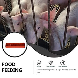 Plastic Fence Feeder: Heavy Duty Mountable Livestock Pet Feeding Bucket with 4 Compartments Hook Over Goat Trough Hook Over Feed Trough