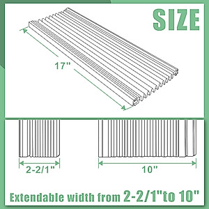 Memrita Window Air Conditioner Side Panels Kit, Adjustable Air Conditioner Replacement Screen, Window AC Side Panels Fits Up to 17 x 10 inch, White