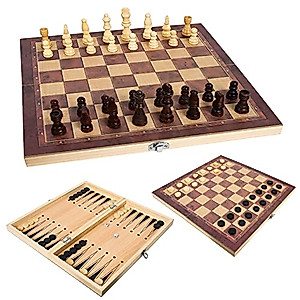 Wooden Chess Set, Chess Sets for Adults Chess Board Set Checkers Board Game - Chess Set for Kids Board Games Travel Chess Set Checkers Game for Kids Chess Sets for Kids