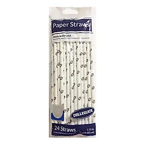 Perfect Stix NCAA Straws- Georgia 48ct NCAA Disposable Paper Straws, Georgia Bulldogs (Pack of 48)