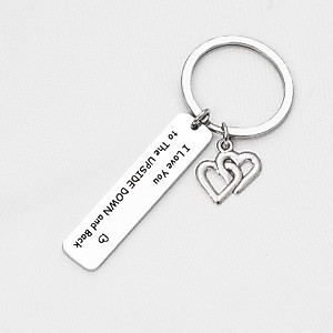 I Love You to The Upside Down and Back Keychain (I Love You to The Upside Down and Back Keychain)