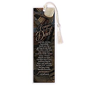 Prayer for Dad Gave the Best You Had Love 2 x 6 Inch Vinyl-Encased Tassel Bookmark
