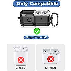 Jackpot Wireless Designed for Apple AirPods 3 Case 2021, Bear Plush Doll Cute 3D Cartoon AirPods 3rd Gen Cover Hooks Button Earphone Headphone, Shockproof Anti-Fall and Dustproof Protective (Bear)