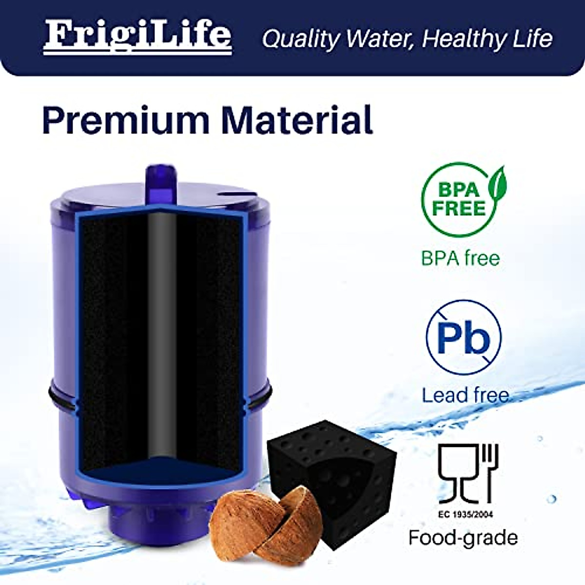 FrigiLife Faucet Water Filter Replacement for Pur® Plus RF9999® RF3375, FM-2500V, FM-3700 PFM350V PUR-0A1 PFM400H PFM450S PFM150W FM2500V FM-3700 for All PUR Faucet Filtration Systems, 3Combo