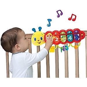KiddoLab Lira Baby, w/Lights & Music, Spinner & Rings, Musical Caterpillar, Musical Baby Toys 3 Plus Months, Baby Caterpillar Toy, Baby Toy Caterpillar, Caterpillar Stuffed Animal Soft Head for Babies