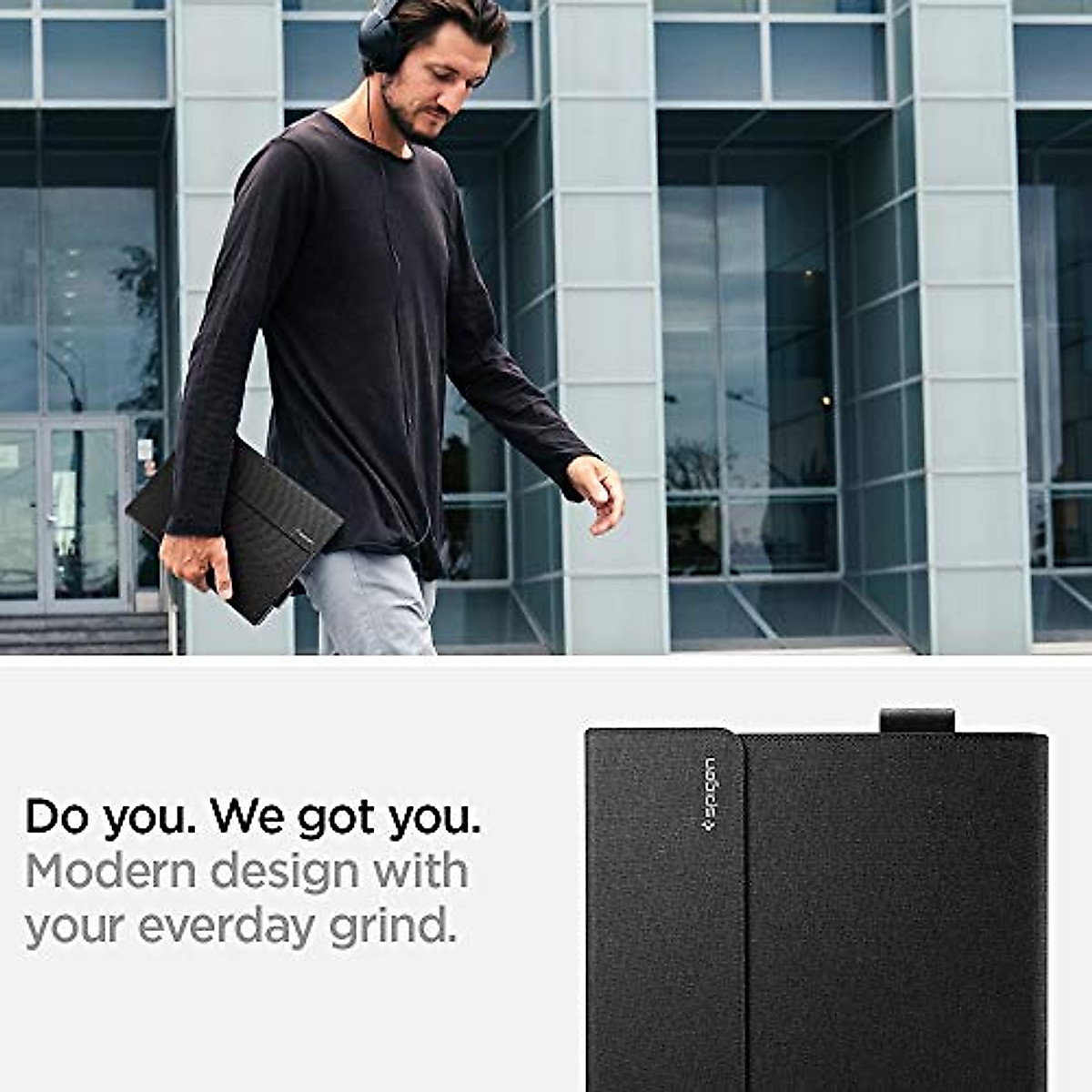 Spigen Stand Folio Designed for Surface Pro X Case with Pen Holder (2021/2020/2019) - Black