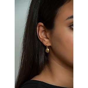 Mini Scarab Earrings - Russian Gold Finish