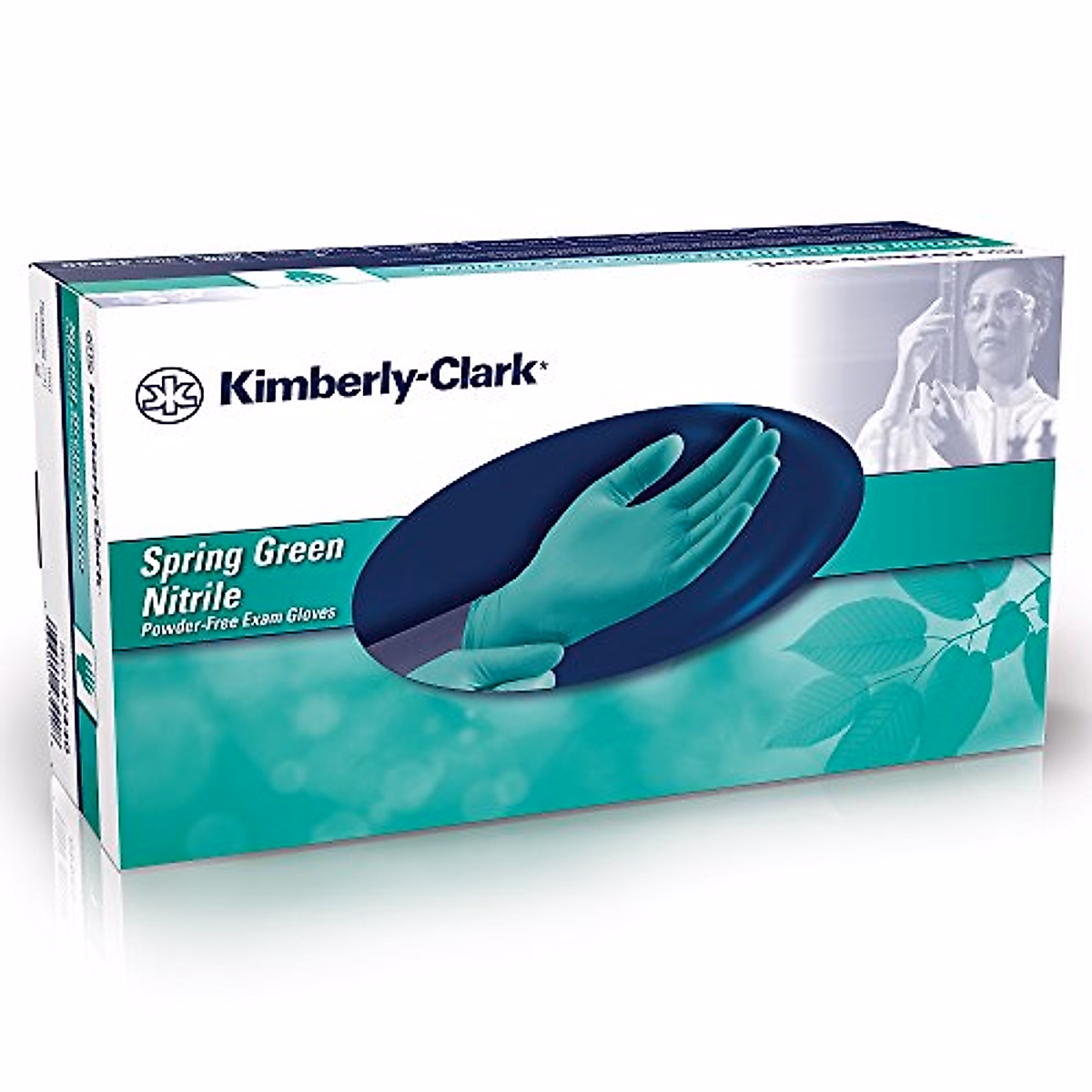 Kimberly-Clark Spring Green Nitrile Exam Gloves (43437), 4.7 Mil, Ambidextrous, 9.5”, XS, 200 Gloves / Box