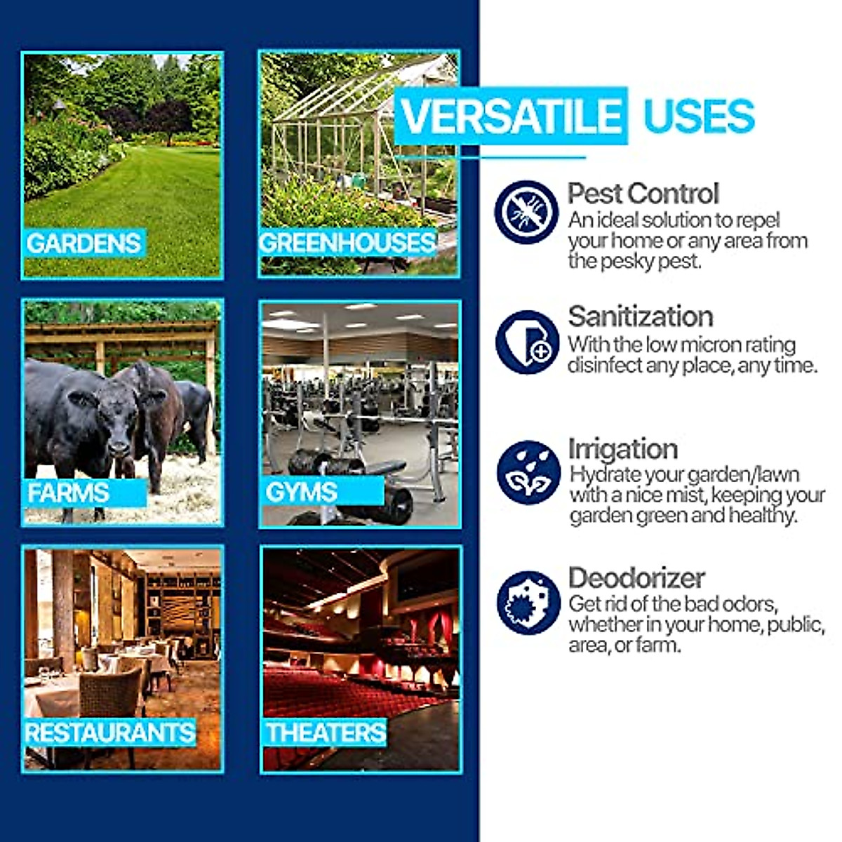 AlphaWorks ULV Fogger Backpack Sprayer, 3 Gal, Corded 120V - for Lawn/Garden, Hydroponics, Disinfectant