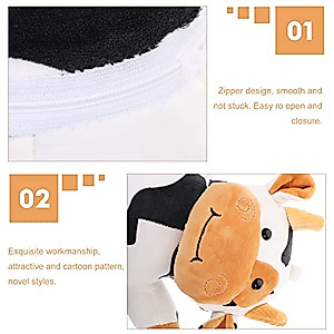 CALLARON Cow Crossbody Bag Cow Plush Backpack Cow Plush Purse Animal Crossbody Purse Exquisite Plush Bag for Women Girls