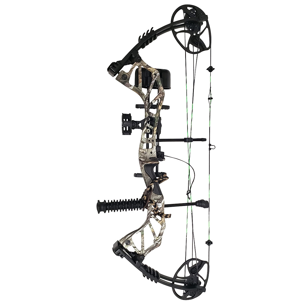 SAS Feud X 30-70 Lbs 19-31" Draw Length Compound Bow Pro Package for Hunting Field Target (Camo)