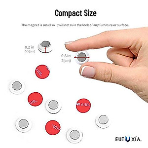 Eutuxia Magnetic Key Holder for Wall - Get Your Car & Home Keys Easier and Faster. Heavy Duty Magnets, Wall Key Holder, No Drilling, 3M Key Hook. [6 PK]