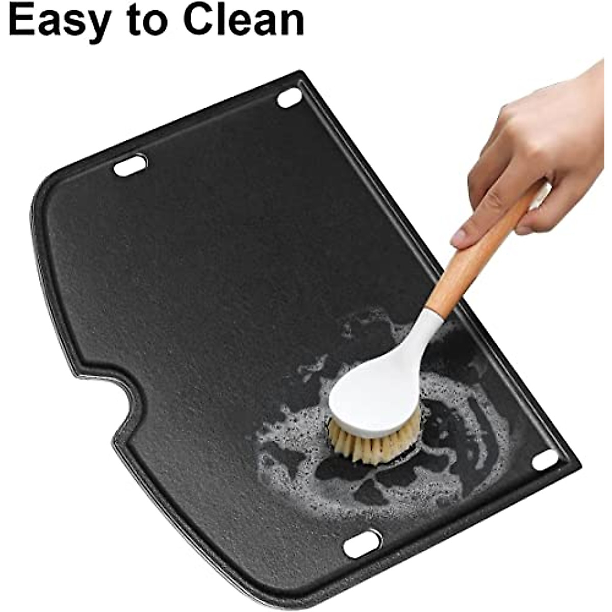 SafBbcue Cast Iron Cooking Griddle Replacement for Weber 9010001 Traveler Portable Gas Grill