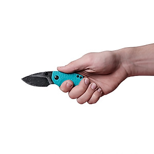 Kershaw Shuffle Teal Multifunction Folding Pocket Knife (8700TEALBW), 2.4 In. 8Cr13MoV Black Oxide Steel Blade with Blackwash Finish, Includes Thumbstud and Reversible Pocketclip; 2.8 oz.