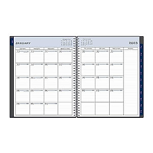 Blue Sky™ Weekly/Monthly Planner, 8-1/2" x 11", Passages, January To December 2023, 100008