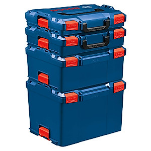 BOSCH L-BOXX-1 4.5 In. x 14 In. x 17.5 In. Stackable Tool Storage Case , Blue