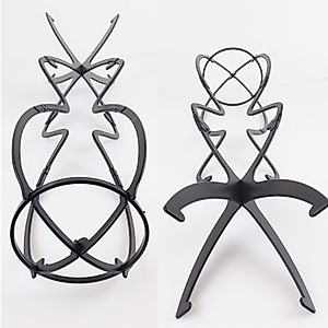 PIESOYRI Tall Wig Stands, High Wig Holders for Long Wigs, 19.7", Portable Collapsible Wig Stands for Storage, Display (2 Count-Pack)