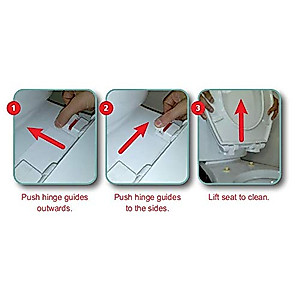 Centoco 3800SCLC-001 Deluxe Plastic Elongated Toilet Seat with Slow Close and Lift and Clean, White