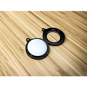 All Aluminum Case Compatible with Apple Airtag 2021, Protective Ultra-Durable Case for Airtags Holder, Includes Key Ring, CNC Keychain Accessories Anodized Finish (Black)