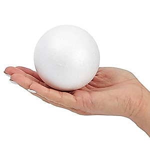 Juvale 24 Pack 3 Inch Foam Balls for Crafts, Smooth Polystyrene Spheres for DIY Decorations, Classroom Projects