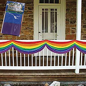 Rainbow Fabric Bunting Party Accessory (1 count) (1/Pkg)