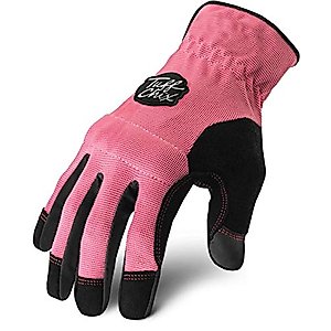 Ironclad Tuff Chix Women's Work Gloves TCX, Designed for Women's Hands, Performance Fit, Durable, Machine Washable, (1 Pair), X-LARGE Pink