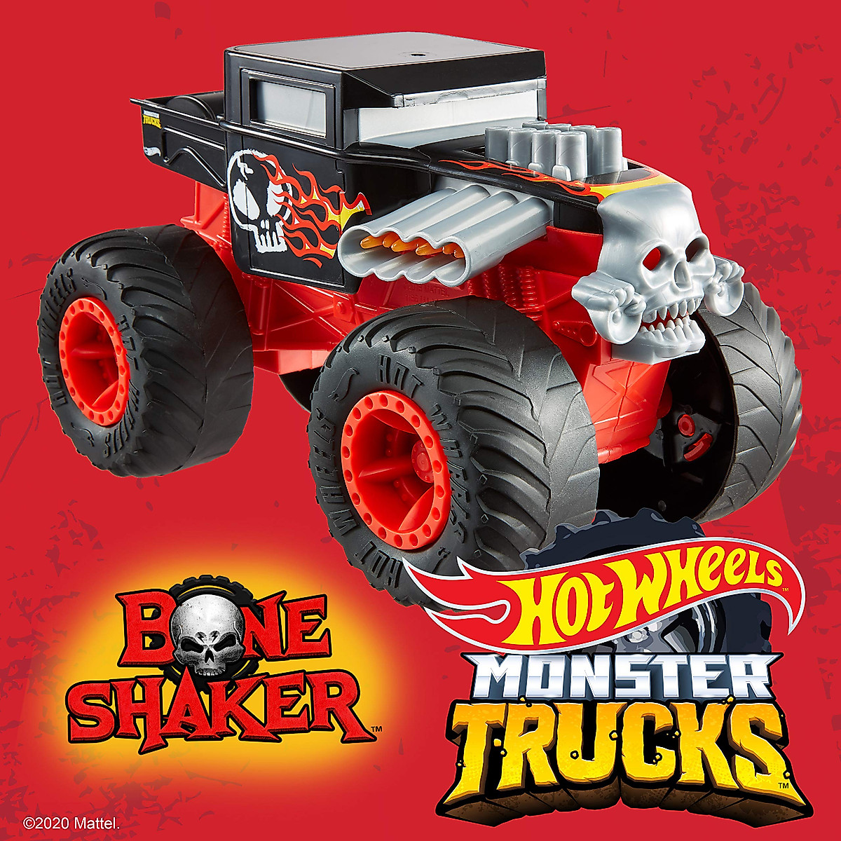 Hot Wheels Bone Shaker Monster Truck Double Troubles 1:24 Scale Transforming Trucks Ages 3 to 5