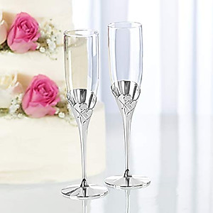Lenox True Love Glass Flute Pair Clear, 1.25 LB