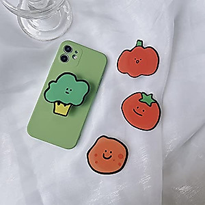 ONLYOU GRIPTOK Phone Grip Korean Grip Tok Vegetables Design Simple Cute Funny Unique Phone Stand Drop Prevention Matching Women Women Tomato
