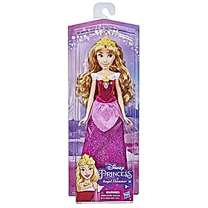 Disney Princess Royal Shimmer Aurora Doll, Fashion Doll with Skirt and Accessories, Toy for Kids Ages 3 and Up, Pink