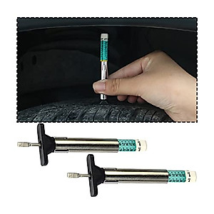 AUCELI Car Tire Tread Depth Gauge 32nds, 2 PCS Six-Sided Smart Color Coded Tire Tread Depth Gauge, Professional Tire Thread Depth Accurate Measurement Tools for Motorcycle, Truck, SUV (Multicolour)
