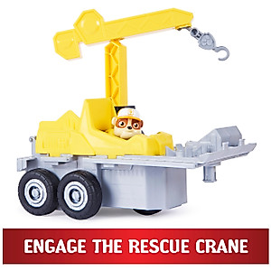Paw Patrol, Rubble 2 in 1 Transforming X-Treme Truck with Excavator Toy, Crane Toy, Lights and Sounds, Action Figures, Kids Toys for Ages 3 and up