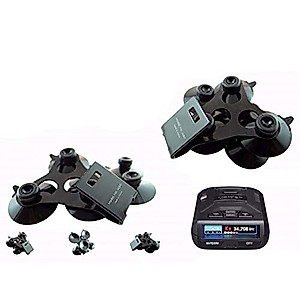 Noa Store R1 R3 Windshield Mount Bracket + 6 Black Suction Cups Compatible with Uniden Radar Detectors
