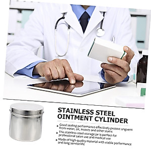 Beatifufu Stainless Steel Dressing Storage Bottle with Lid Practical Unguent and Gauze Holder for Hospital Home and Kitchen Organization