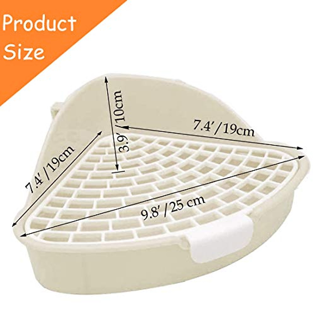 Hamiledyi Bunny Litter Pet Toilet Potty Trainer Corner Pan Bedding Box for Small Animal Guinea Pig Ferret Hamster Dwarf Rabbit(White)