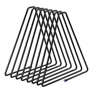 PATIKIL Triangle Desktop File Holder Rack Metal Vinyl Record Stand Holder Office File Organizer Triangle Bookshelf Decor for Desk Home Office Decor Black