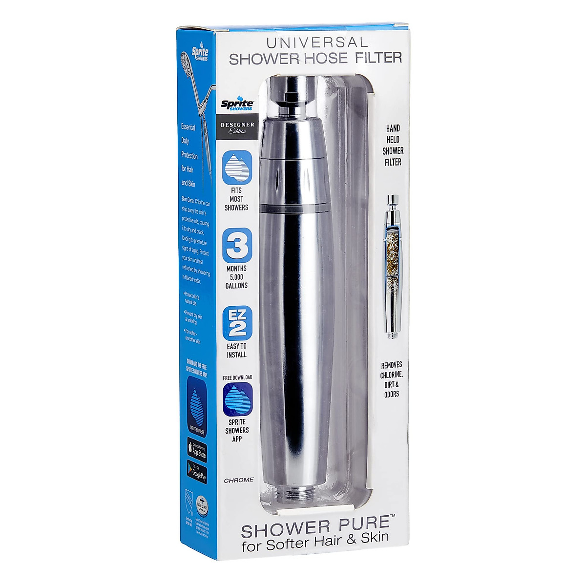 Sprite Showers HF2-BN 2 Shower Hose Filter, Brushed Nickel