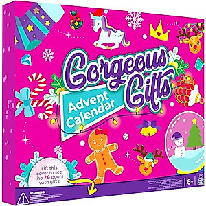PURPLE LADYBUG Girls Advent Calendar 2023 with 24 Unique Gifts - Crafts, Makeup, Jewelry, Accessories, & More - Cool Kids Advent Calendar 2023, Fun 24 Days of Christmas Countdown for Girl Age 6+
