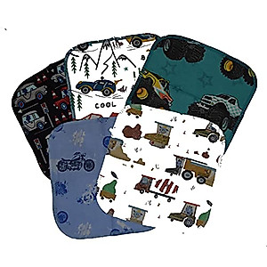 1 Ply Printed Flannel Little Wipes 8x8 Inches Set of 5 Zoom Zoom