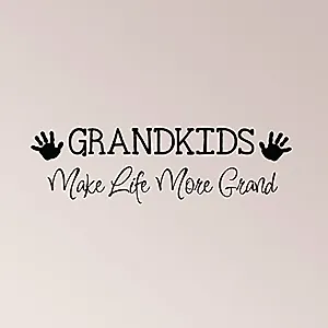 36"x12" Grandkids Make Life More Grand Wall Decal Sticker Art Home Decor