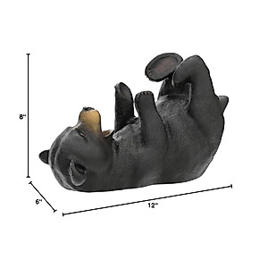 DWK Black Bear Decorative Wine Bottle Holder | Home Bar Decor | Wine Accessories for a Wine Bar | Kitchen Organization | Great Gifts for Her - 11"