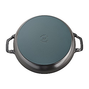 STAUB Braiser with Glass Lid, 3.5-Qt, Matte Black