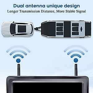 Yakry RV Backup Camera Wireless System - 7'' HD Reverse Camera for Truck with DVR Monitor -Bluetooth Trailer Back up Camera with Night Vision Waterproof -Rear View Camera for Furrion Pre-Wired RVs Y22