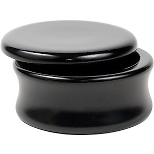 Parker Genuine Mango Wood Hand Carved Shave Soap Bowl - Black Lacquer