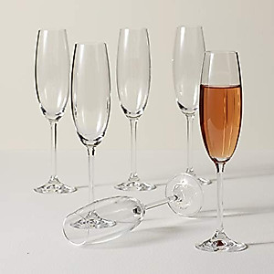 Lenox Tuscany Classics Set, Champagne Flutes, Buy 4, Get 6, 6 Count (Pack of 1), Clear,8 ounces.