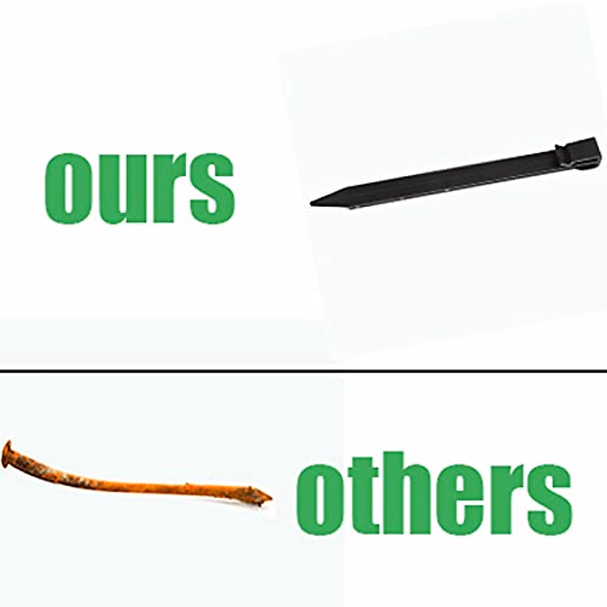 Garden Stakes, Plastic Stakes for Lawn , Graden and Depress Fruit Branches Stakes 10 inch (24, Black)